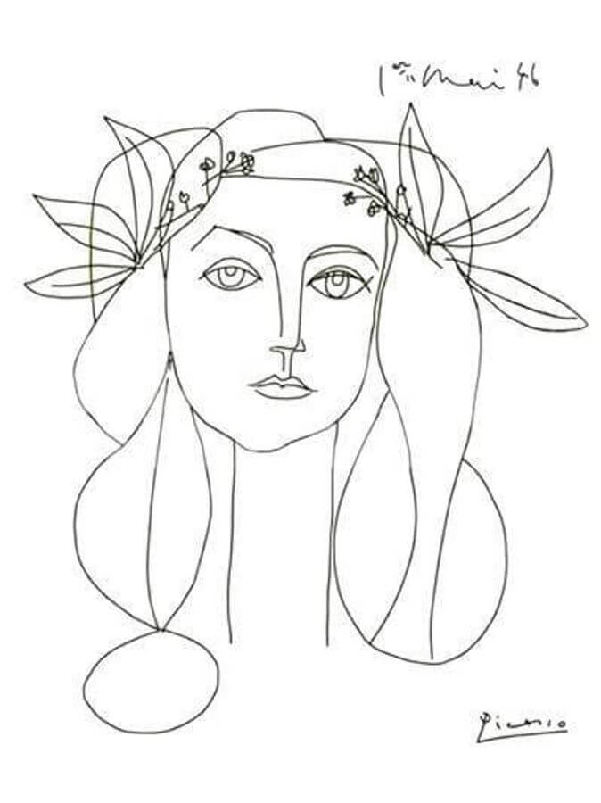 Desenho De Mulher Picasso Quadro Decorativo Les Trois Danseuses Pablo